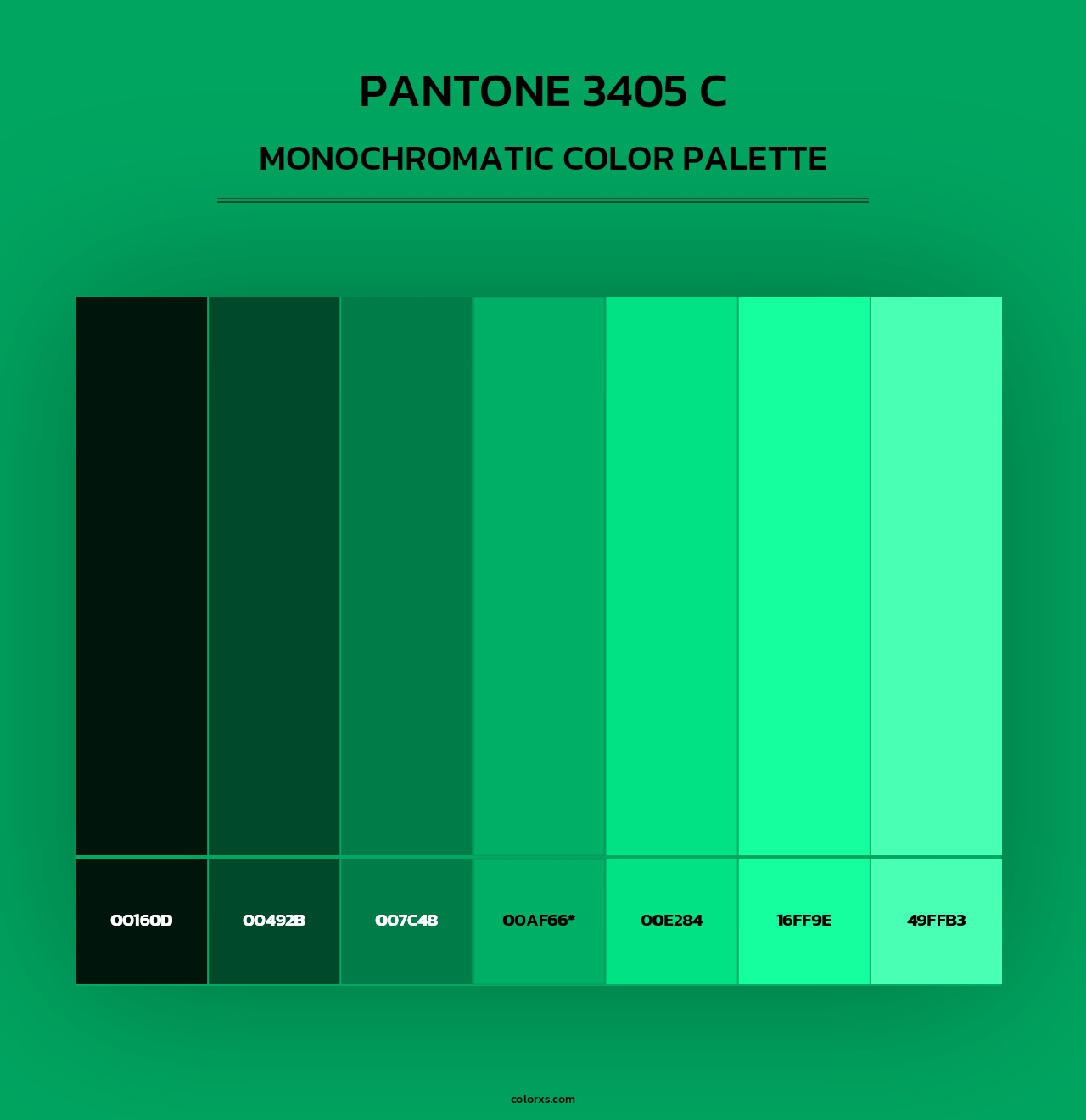 PANTONE 3405 C color palettes - colorxs.com