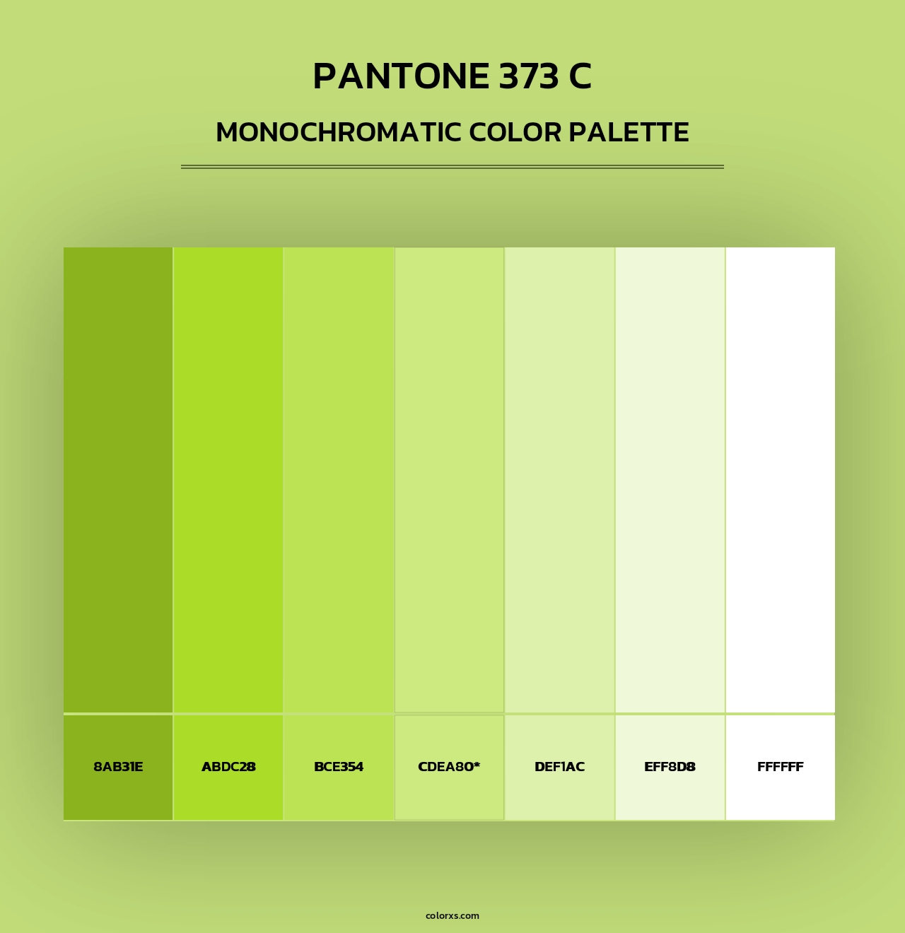 PANTONE 373 C color palettes - colorxs.com