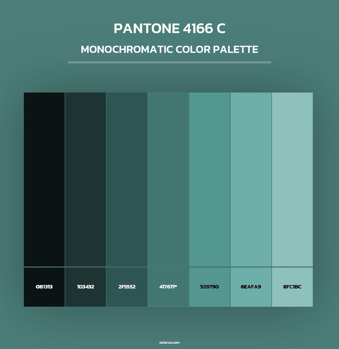 PANTONE 4166 C color palettes - colorxs.com