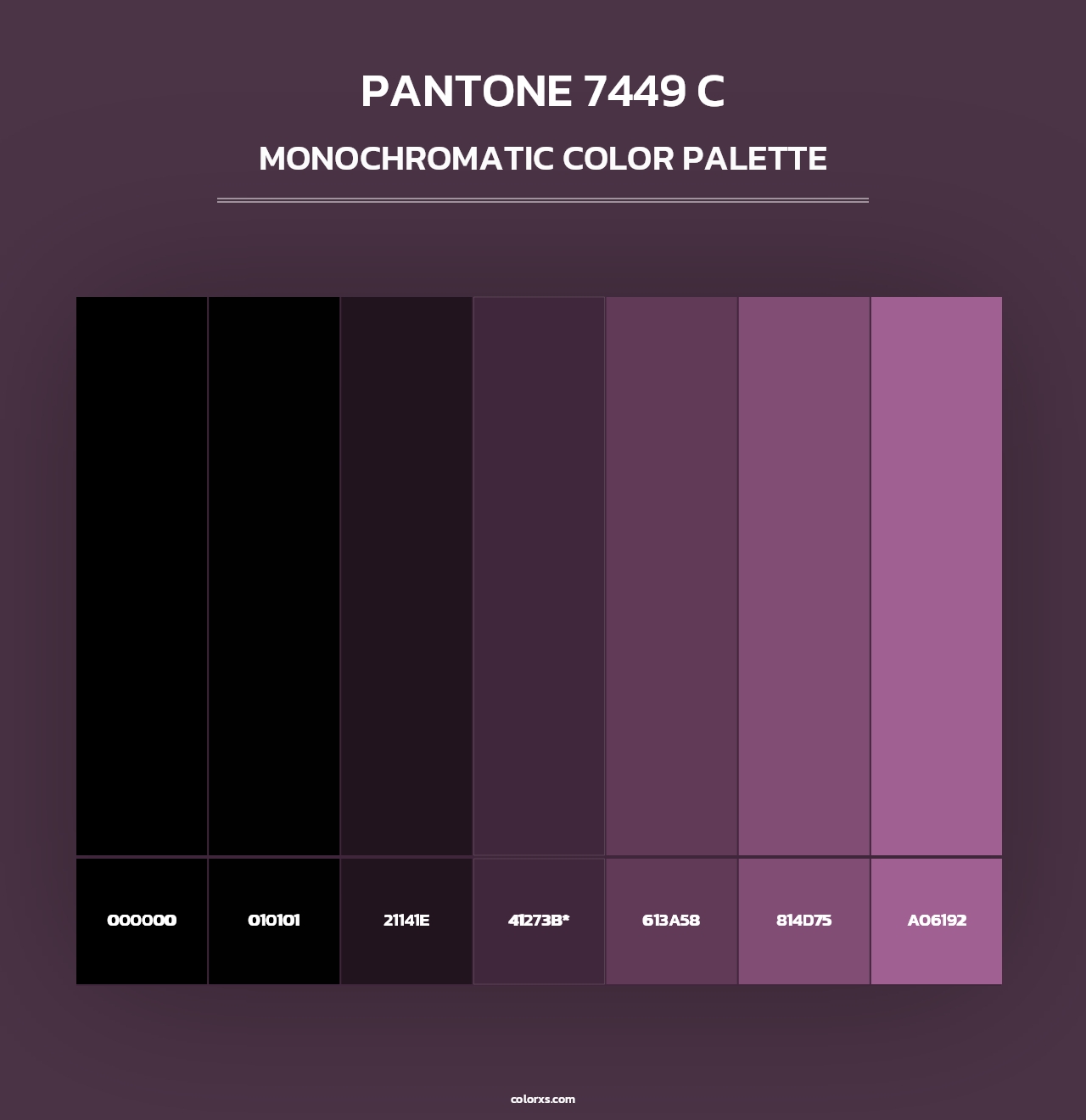 PANTONE 7449 C color palettes - colorxs.com