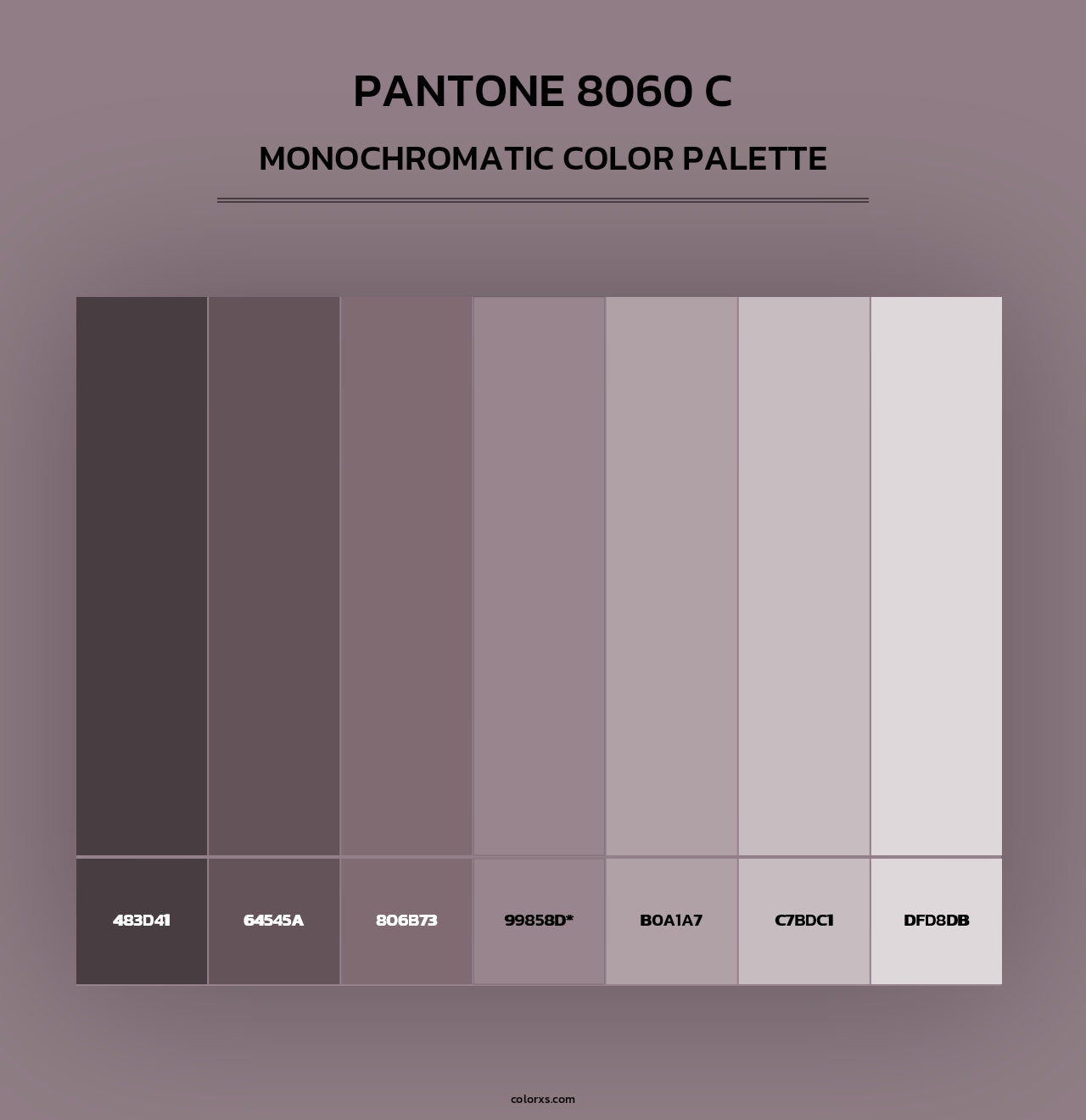 PANTONE 8060 C color palettes - colorxs.com