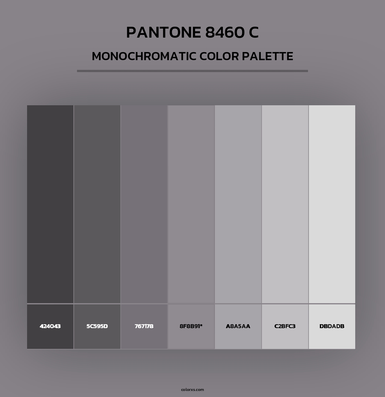 PANTONE 8460 C color palettes - colorxs.com