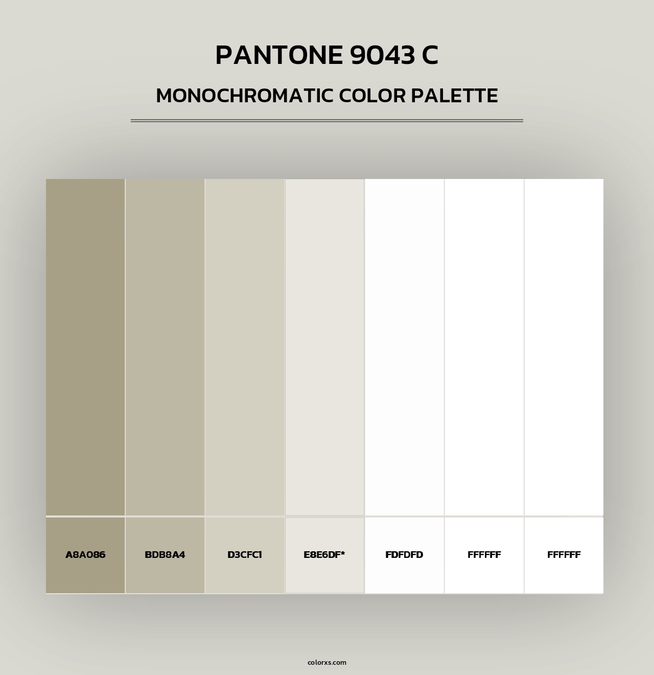 PANTONE 9043 C color palettes - colorxs.com