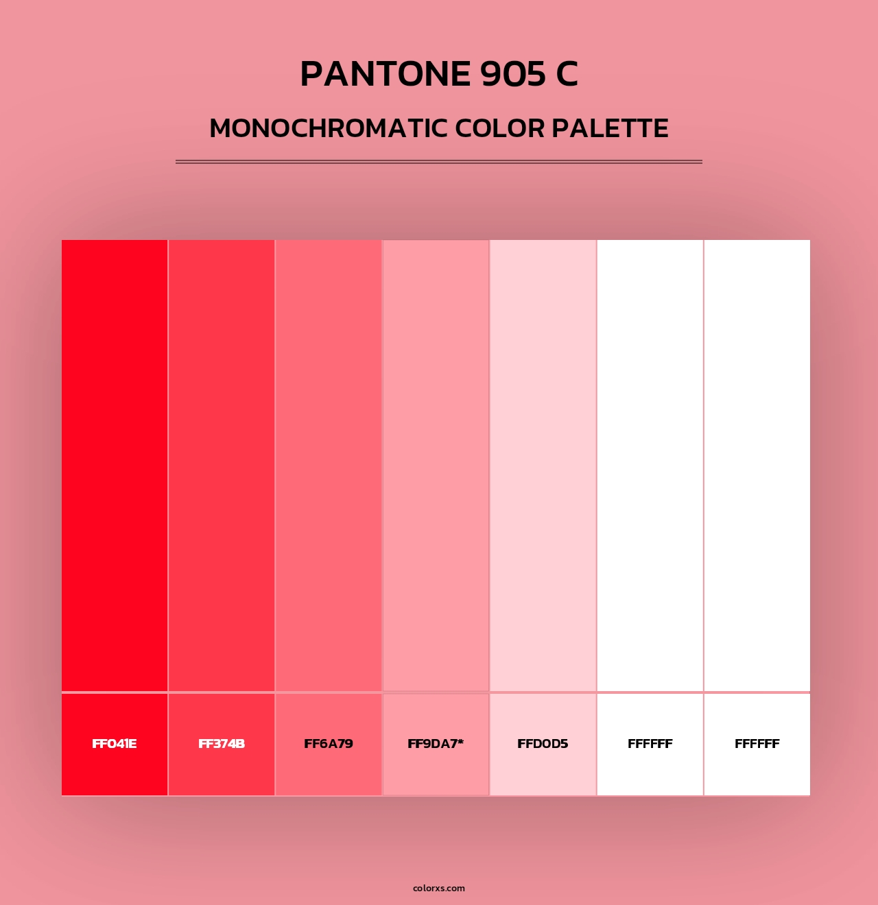 PANTONE 905 C color palettes - colorxs.com
