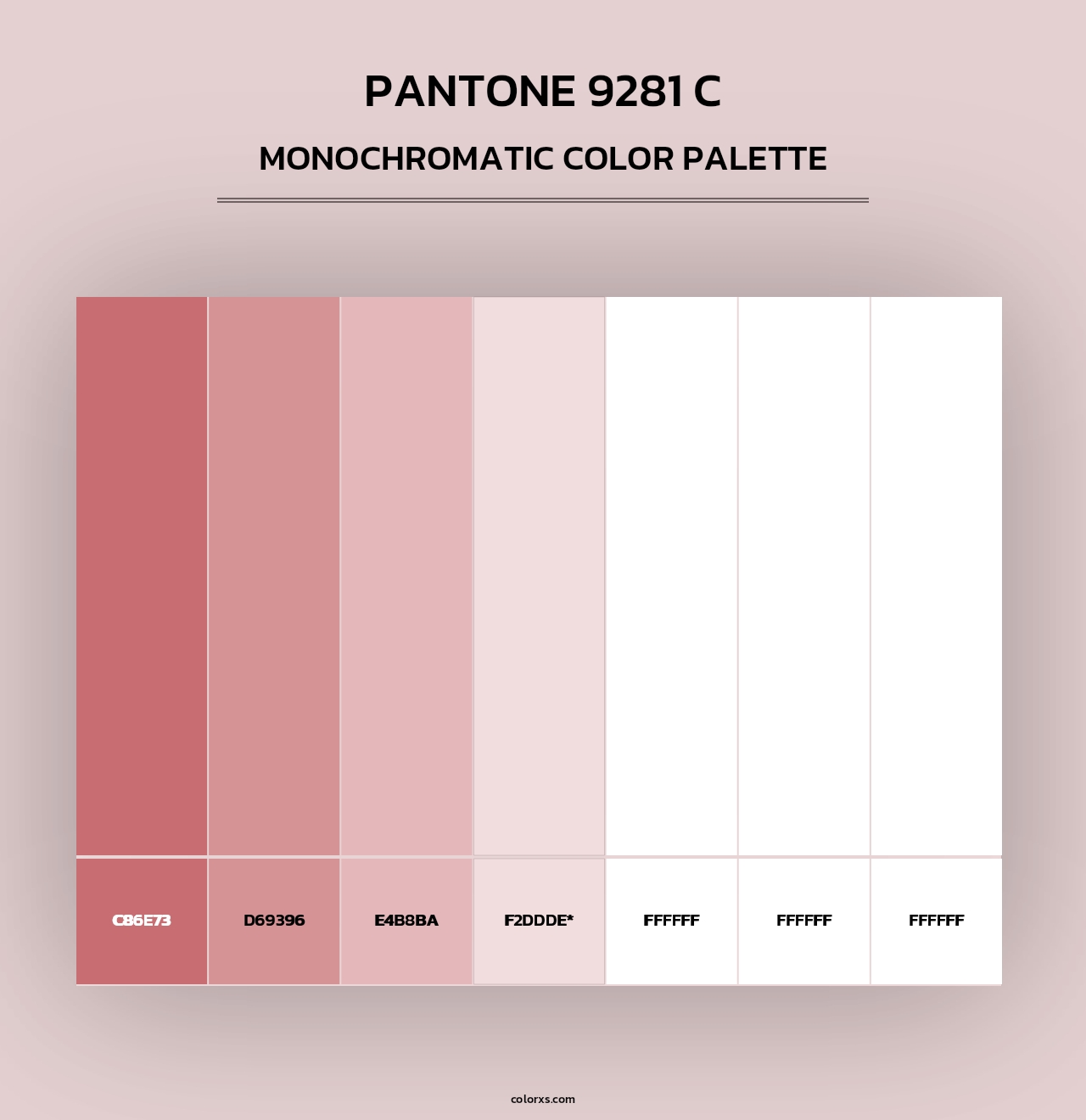 PANTONE 9281 C color palettes - colorxs.com