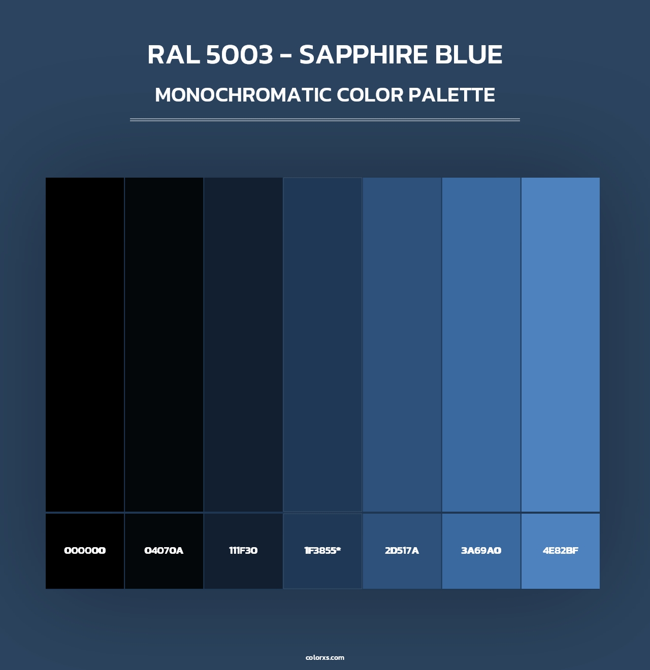 RAL 5003 - Sapphire Blue color palettes - colorxs.com