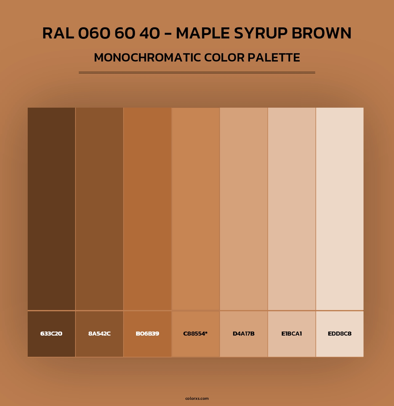 RAL 060 60 40 - Maple Syrup Brown color palettes - colorxs.com