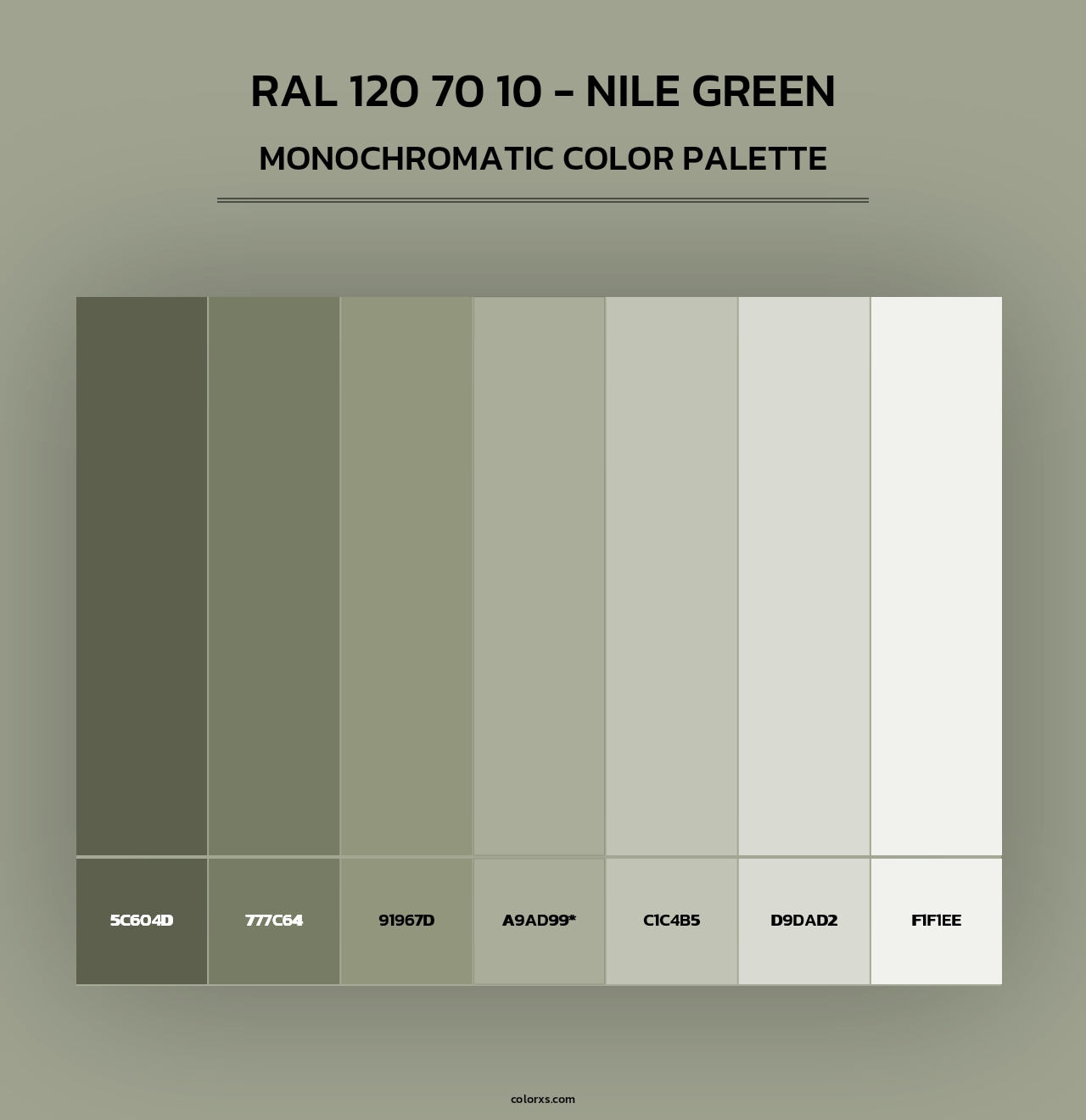 RAL 120 70 10 - Nile Green color palettes - colorxs.com