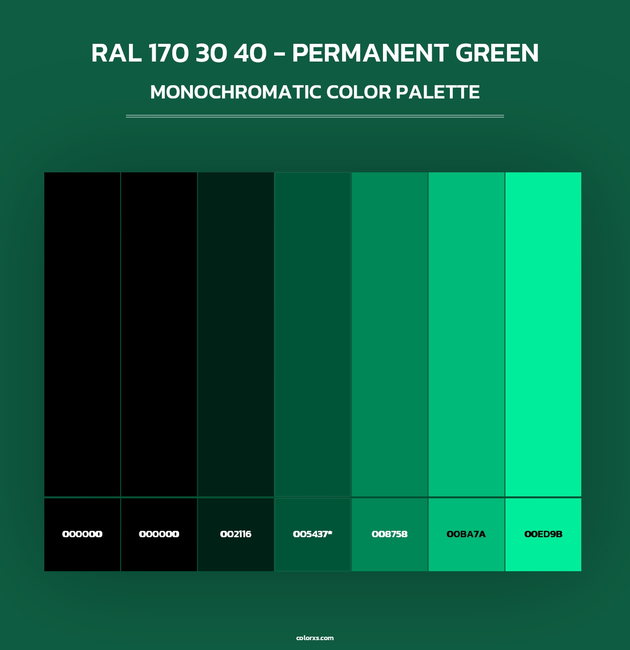RAL 170 30 40 - Permanent Green color palettes - colorxs.com