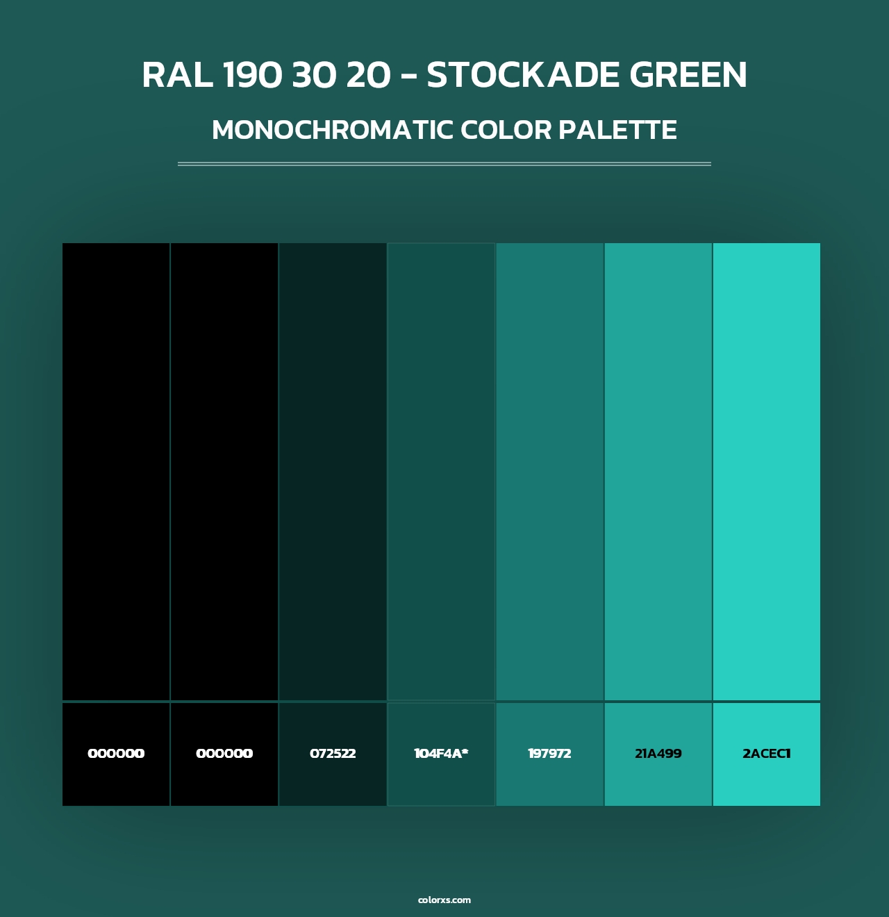 RAL 190 30 20 - Stockade Green color palettes - colorxs.com