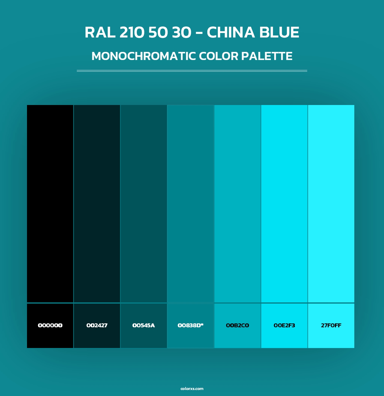 RAL 210 50 30 - China Blue color palettes - colorxs.com