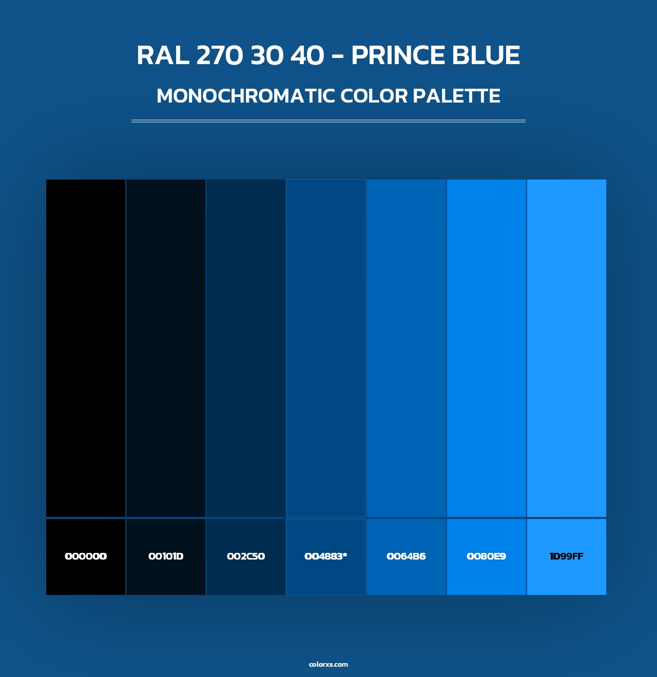 RAL 270 30 40 - Prince Blue color palettes - colorxs.com