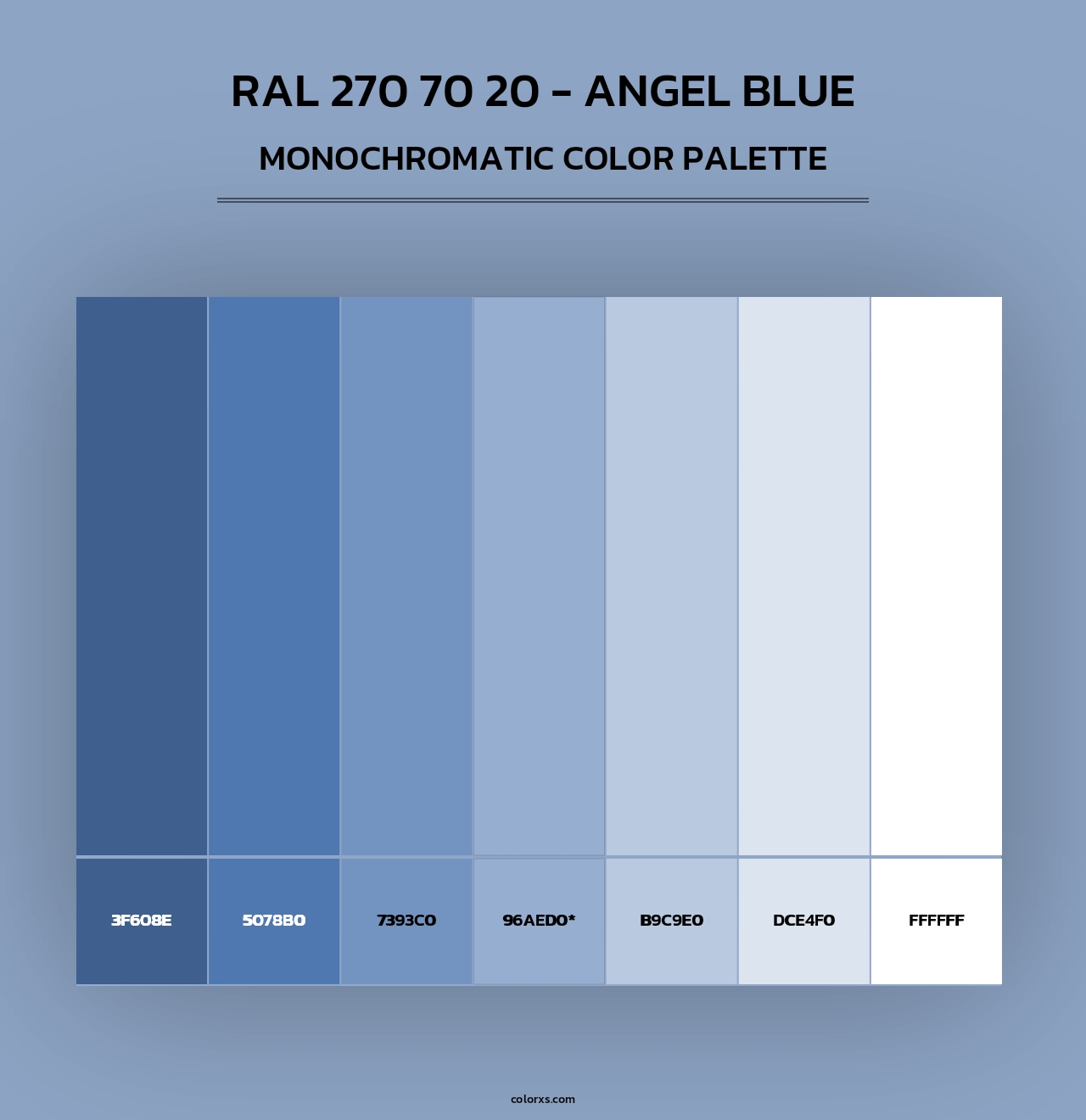RAL 270 70 20 - Angel Blue color palettes - colorxs.com