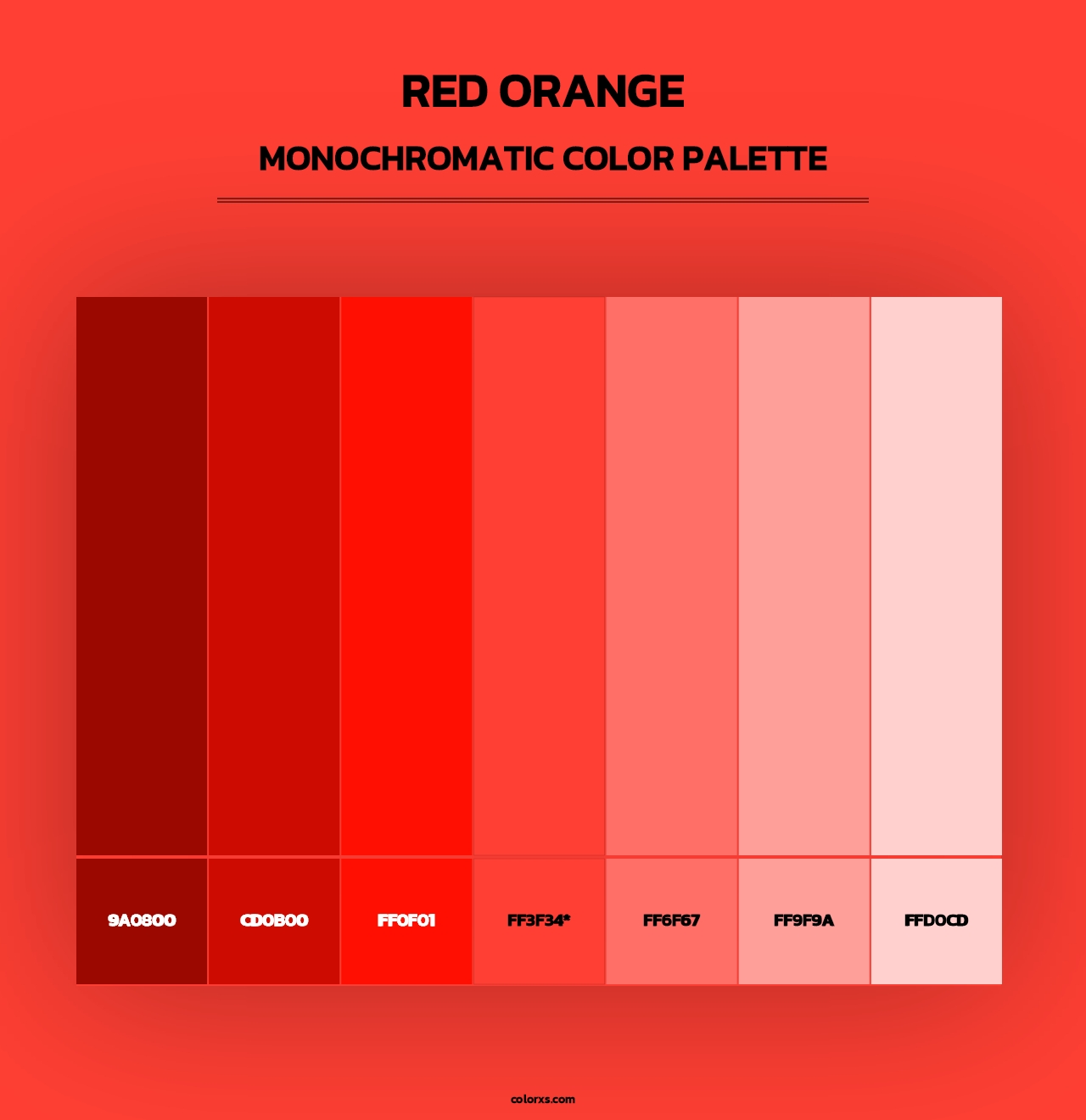 Red Orange color palettes - colorxs.com
