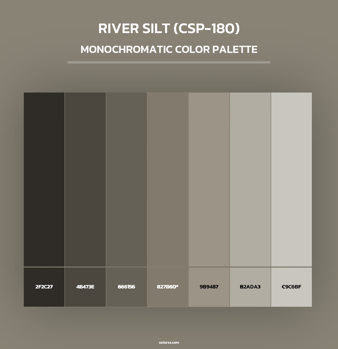 Benjamin Moore River Silt (CSP-180) Paint coordinating colors and ...