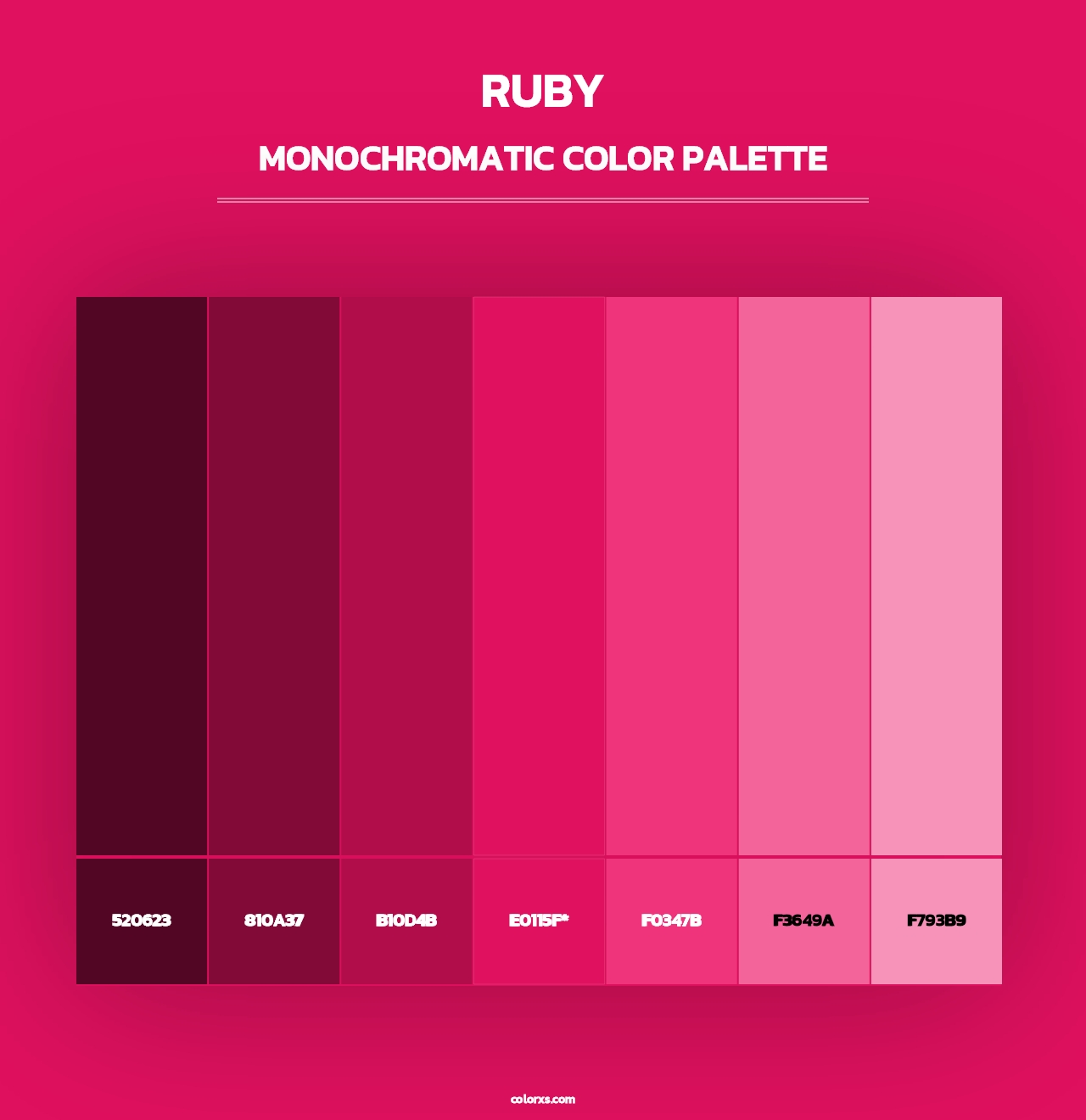 Ruby color palettes - colorxs.com