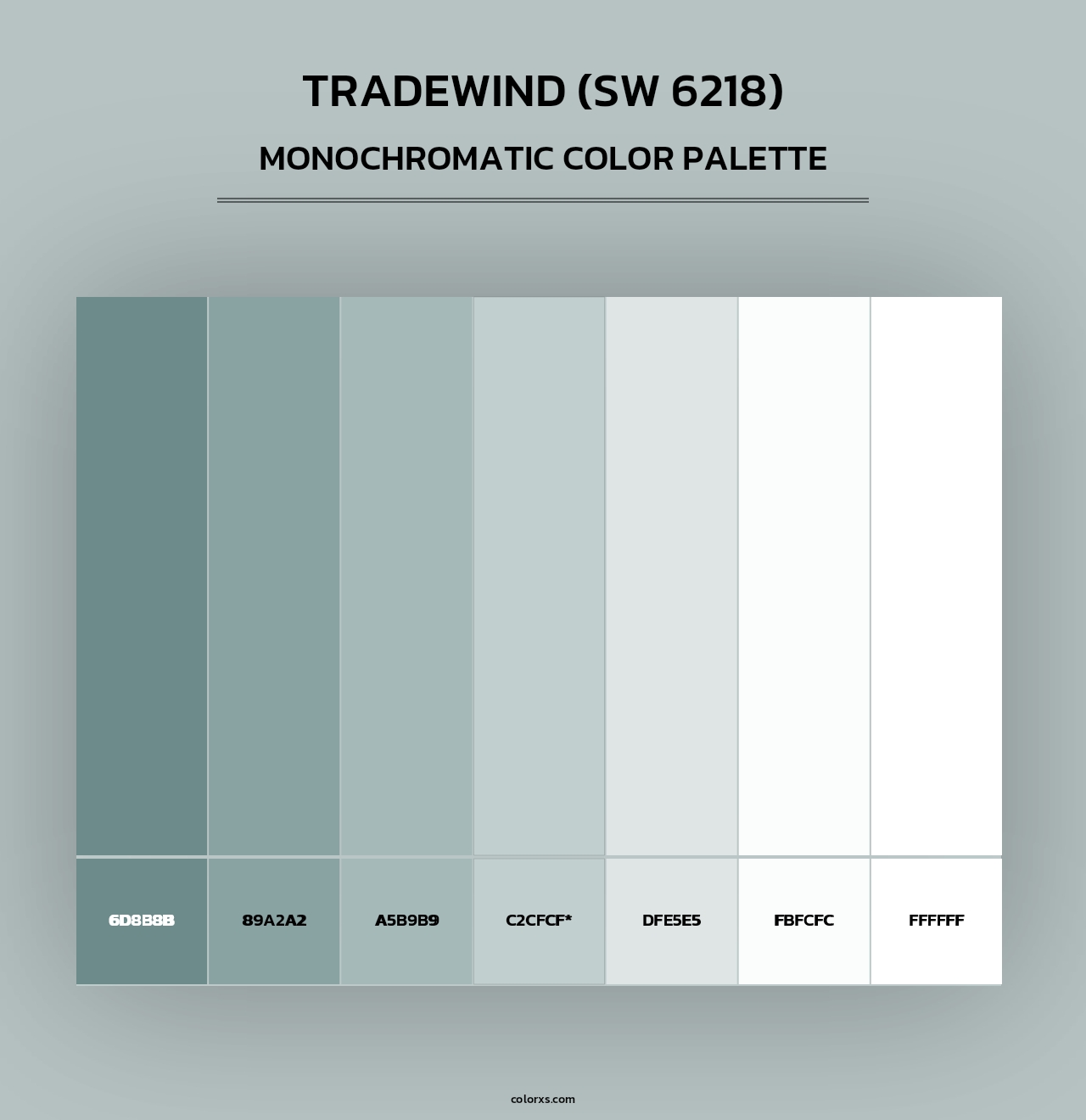 Sherwin Williams Tradewind (SW 6218) Paint coordinating colors and ...