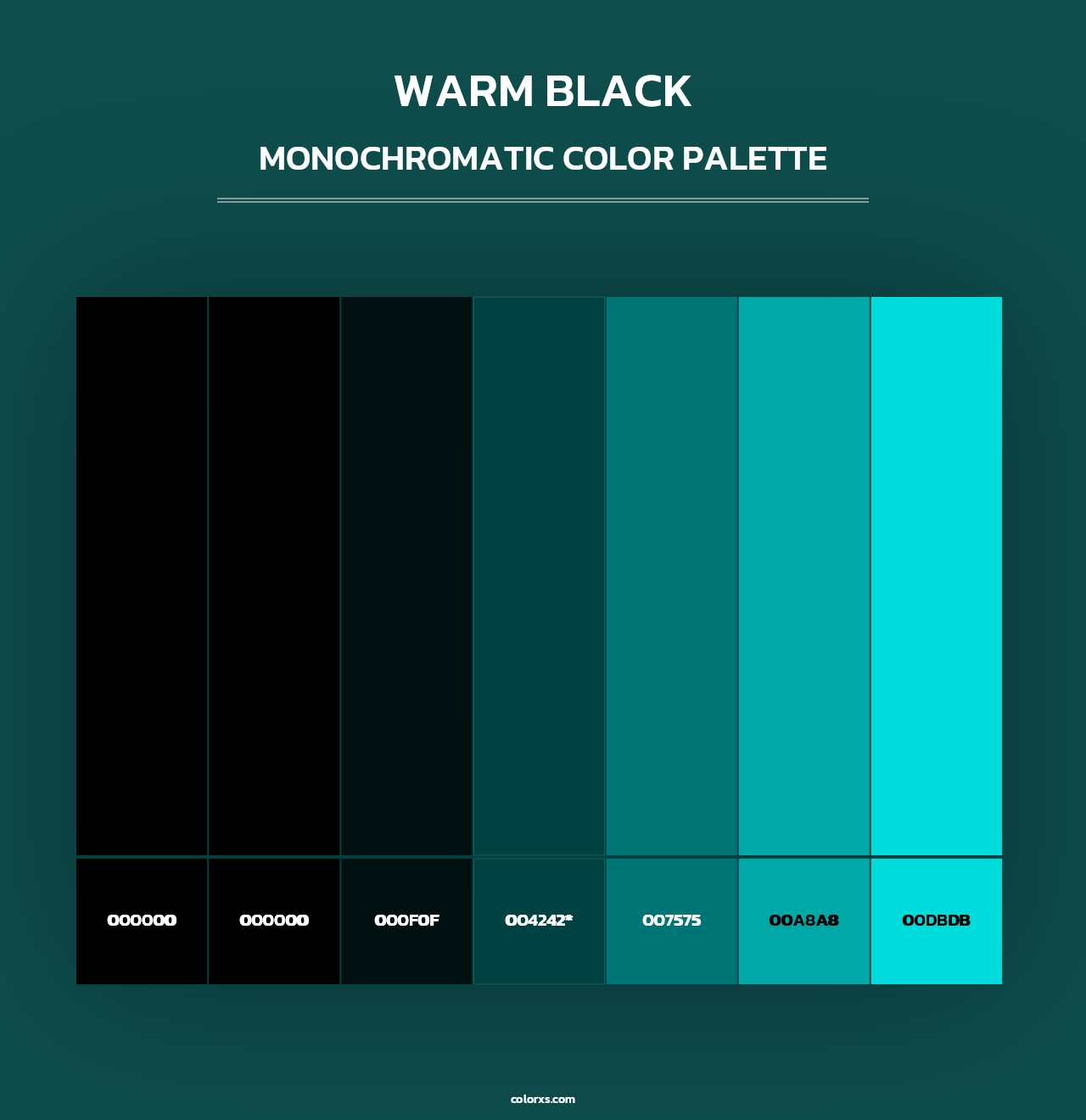 Warm Black color palettes - colorxs.com