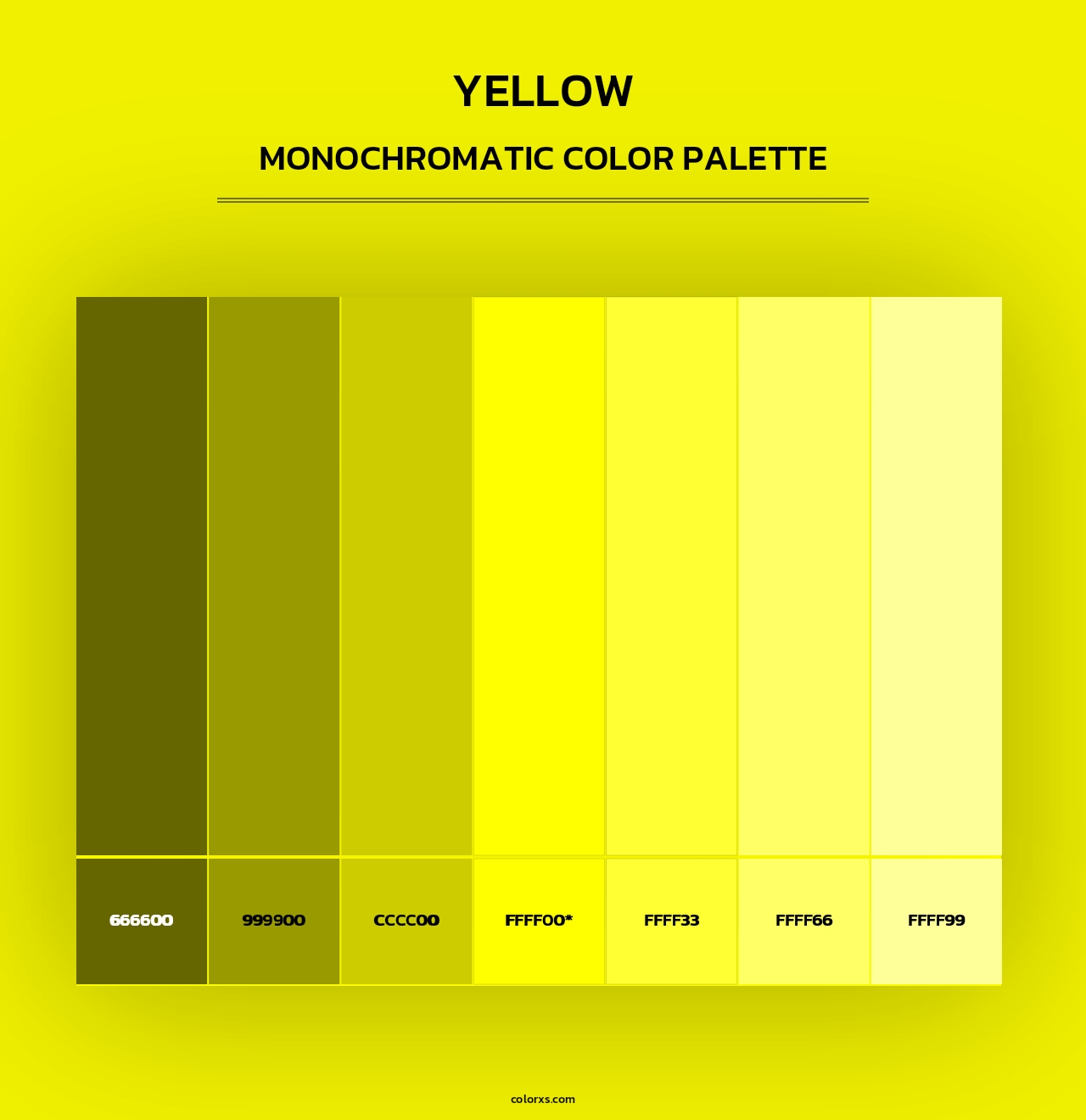 Yellow color palettes - colorxs.com