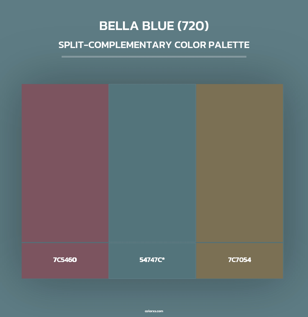 Benjamin Moore Bella Blue (720) Paint coordinating colors and palettes ...