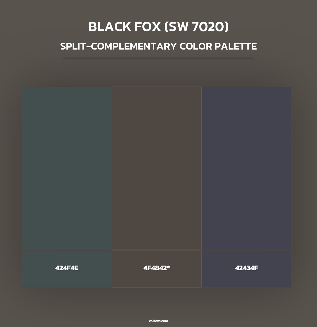Sherwin Williams Black Fox (SW 7020) Paint coordinating colors and ...