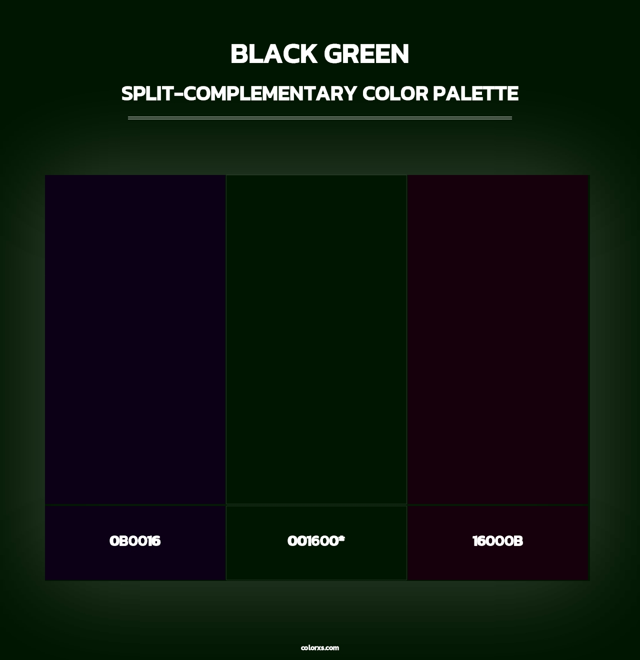 Black Green color palettes - colorxs.com