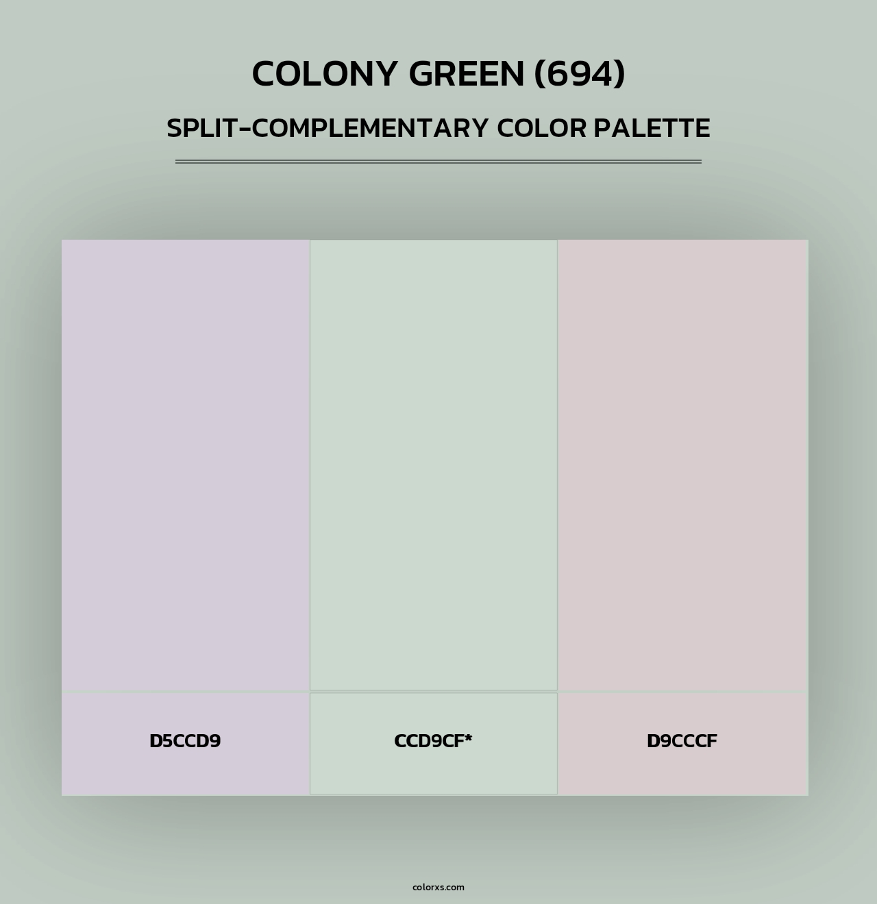 Benjamin Moore Colony Green (694) Paint coordinating colors and ...