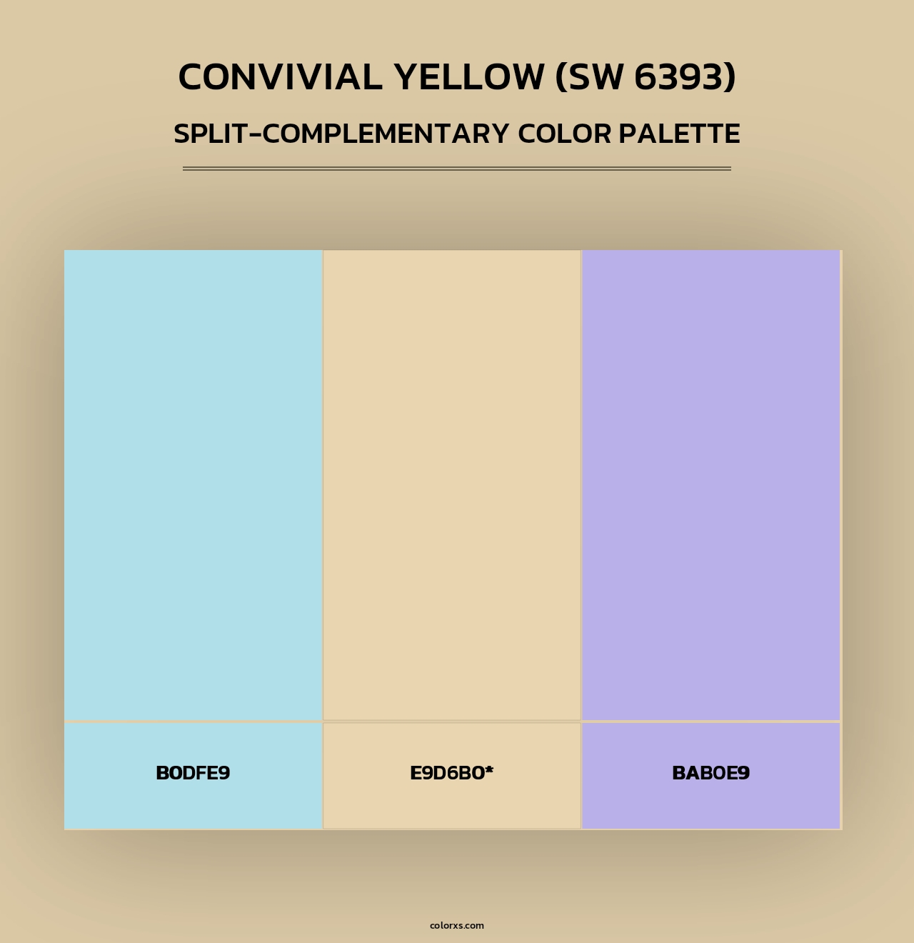 Sherwin Williams Convivial Yellow (SW 6393) Paint coordinating colors ...