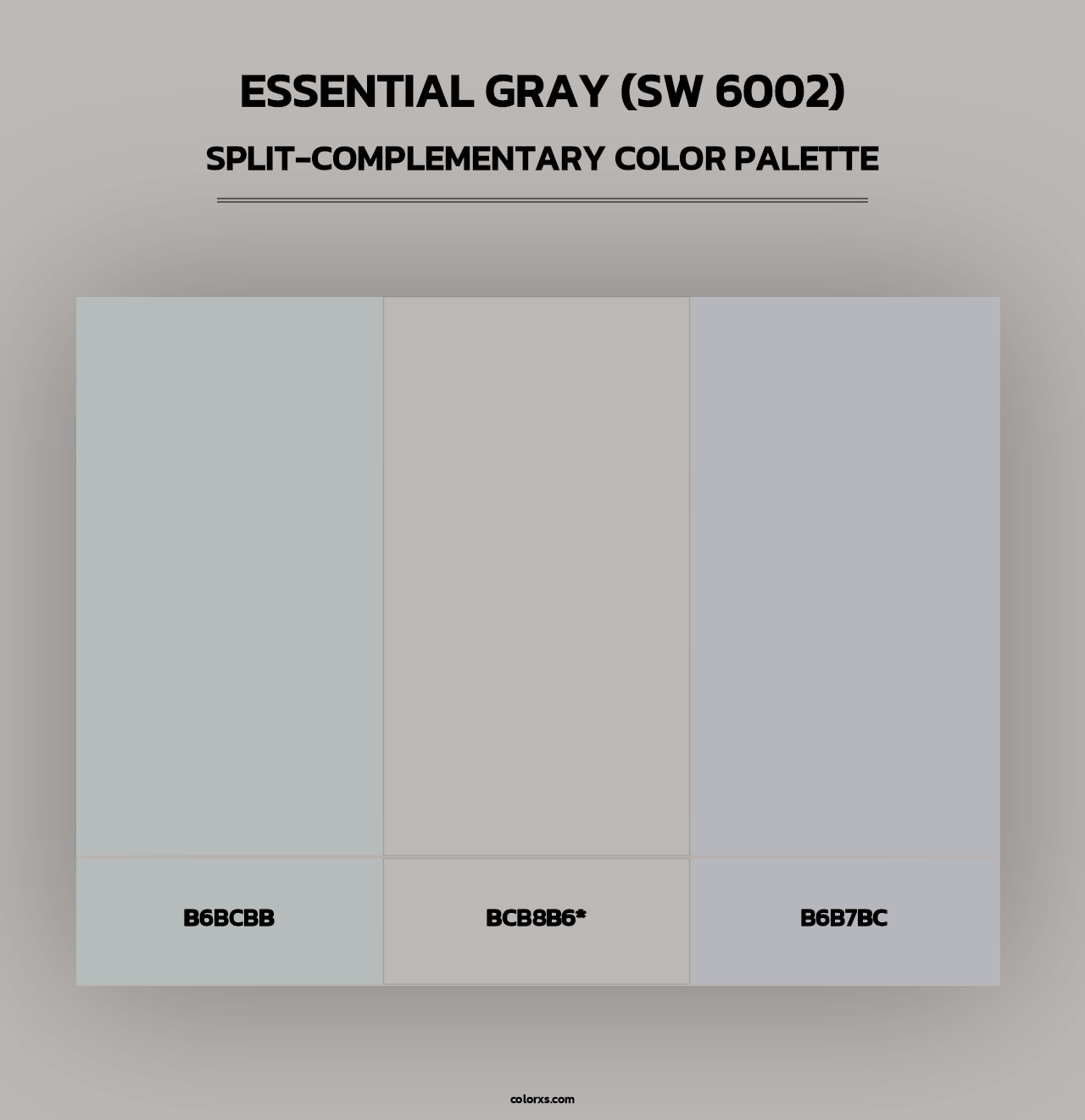 Sherwin Williams Essential Gray (SW 6002) Paint coordinating colors and ...