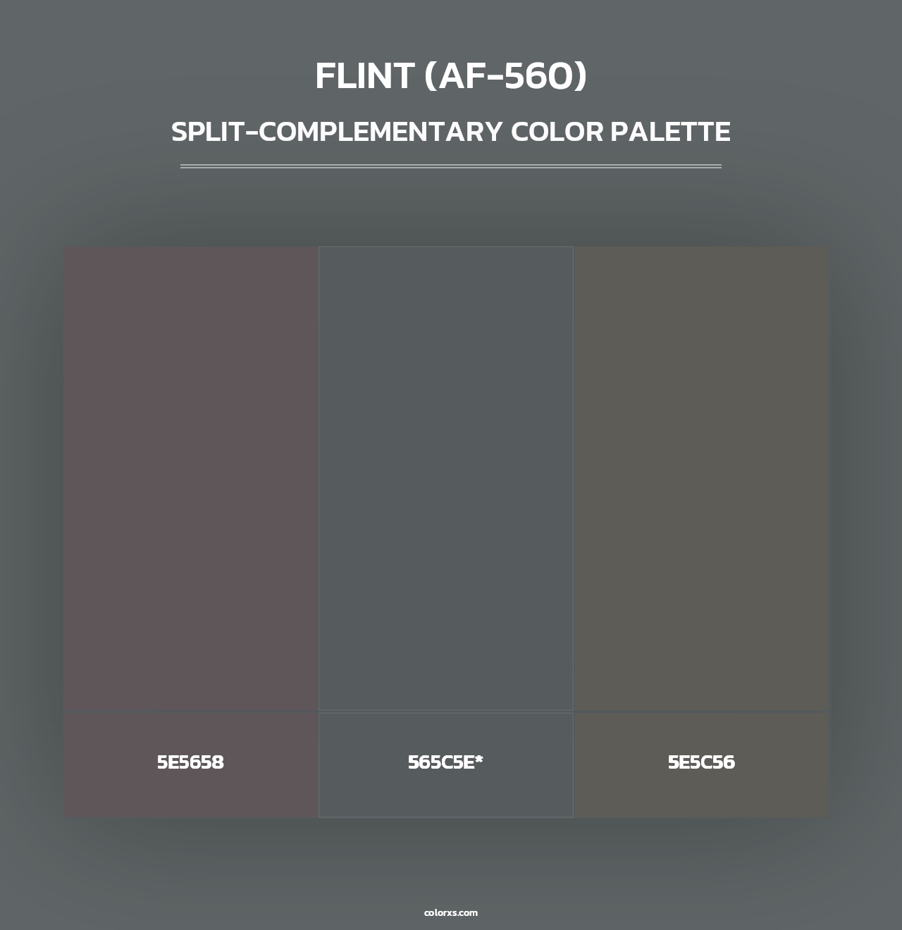 Benjamin Moore Flint (AF-560) Paint coordinating colors and palettes ...
