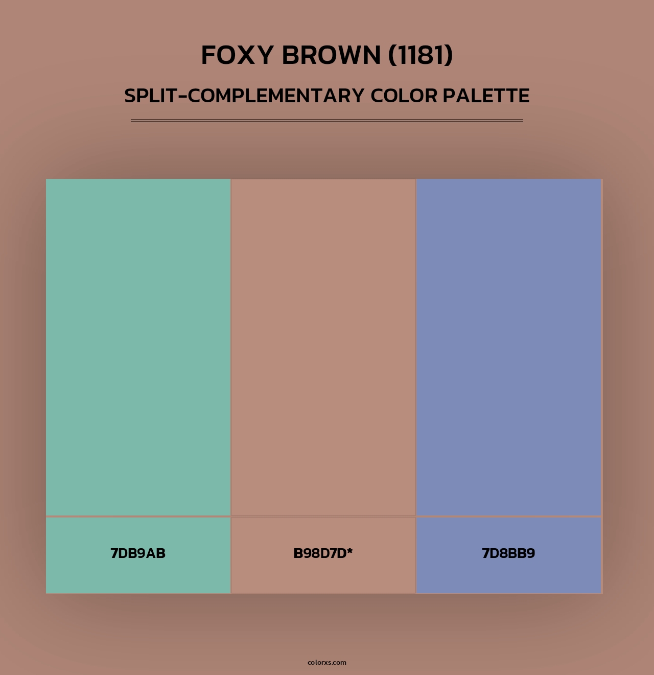 Benjamin Moore Foxy Brown (1181) Paint coordinating colors and palettes ...