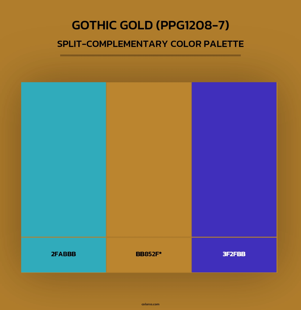 PPG Paints Gothic Gold (PPG1208-7) Paint coordinating colors and ...