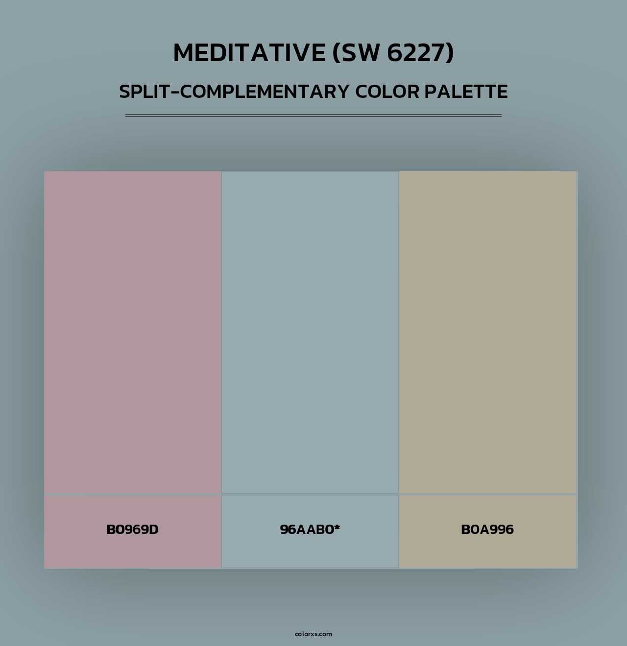 Sherwin Williams Meditative (SW 6227) Paint coordinating colors and ...