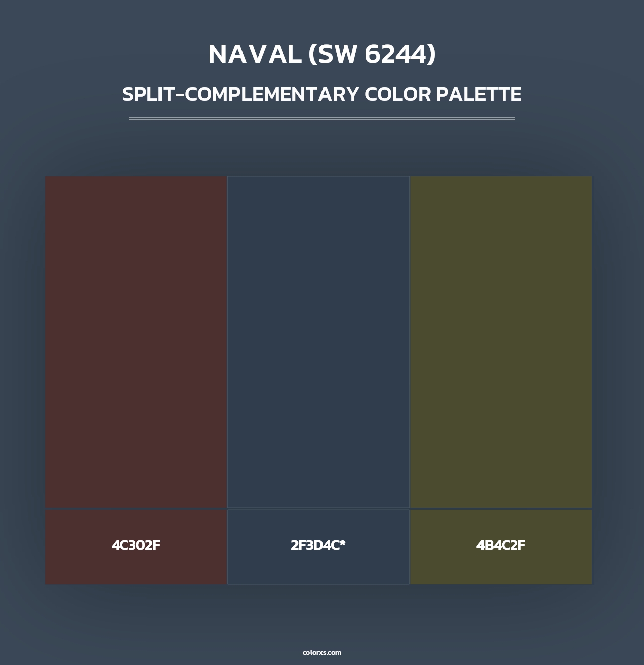 Sherwin Williams Naval (SW 6244) Paint coordinating colors and palettes ...