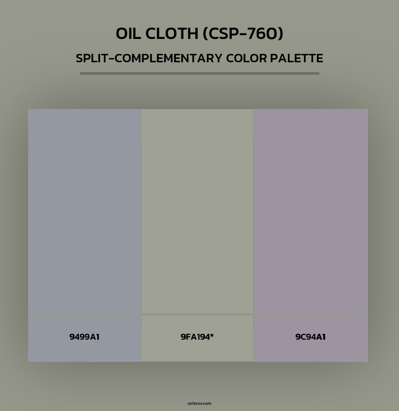 Benjamin Moore Oil Cloth (CSP-760) Paint coordinating colors and ...