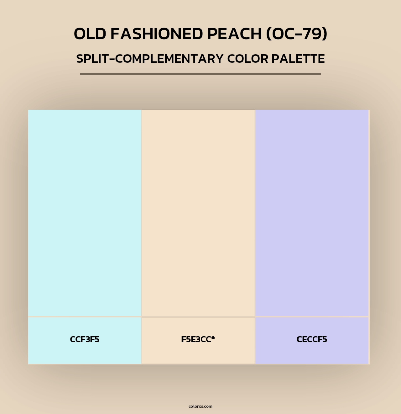 Benjamin Moore Old Fashioned Peach (OC-79) Paint coordinating colors ...