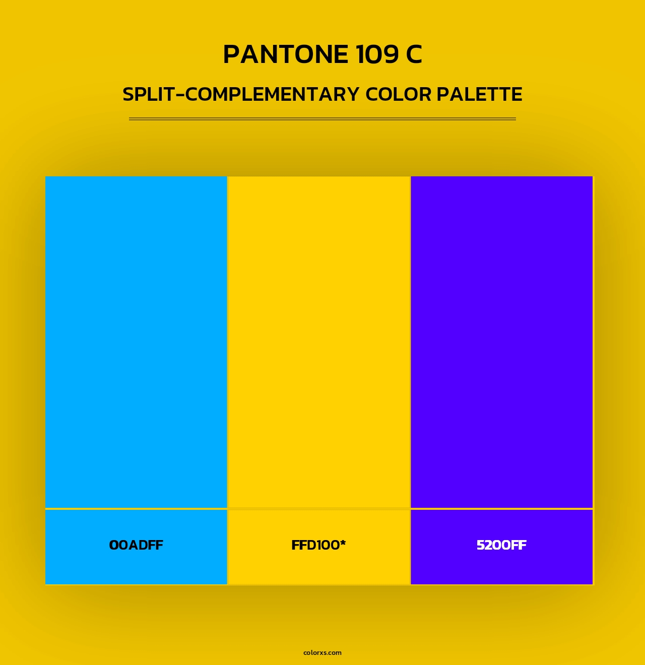 PANTONE 109 C color palettes - colorxs.com