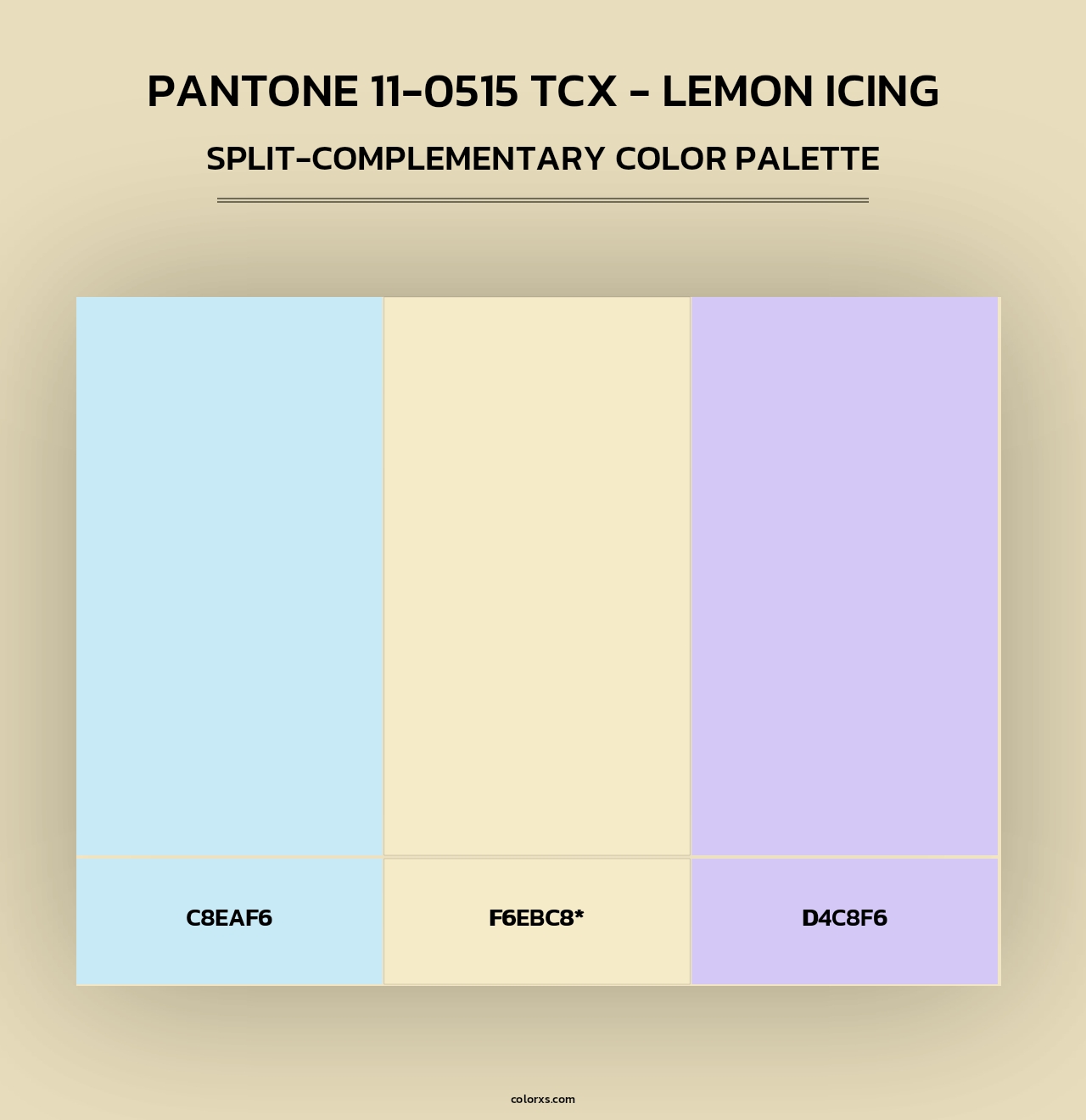 PANTONE 11-0515 TCX - Lemon Icing color palettes - colorxs.com