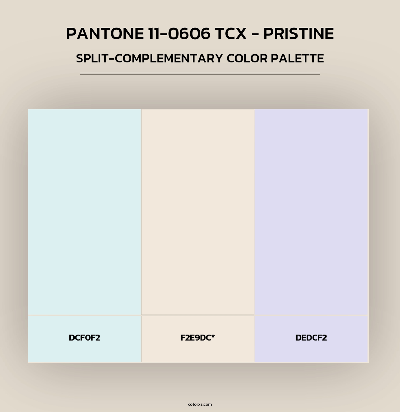 PANTONE 11-0606 TCX - Pristine color palettes - colorxs.com