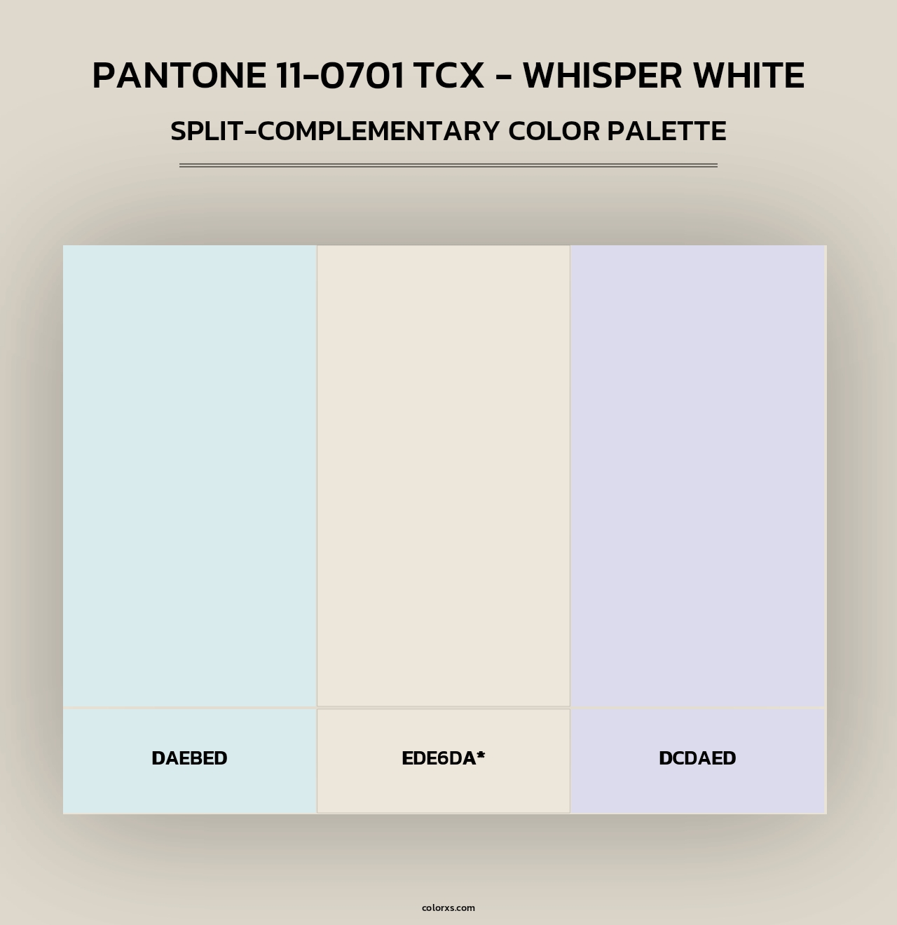 PANTONE 11-0701 TCX - Whisper White color palettes - colorxs.com