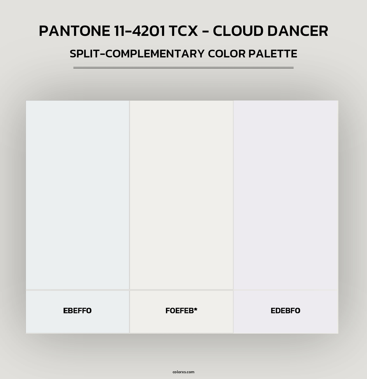 PANTONE 11-4201 TCX - Cloud Dancer color palettes - colorxs.com