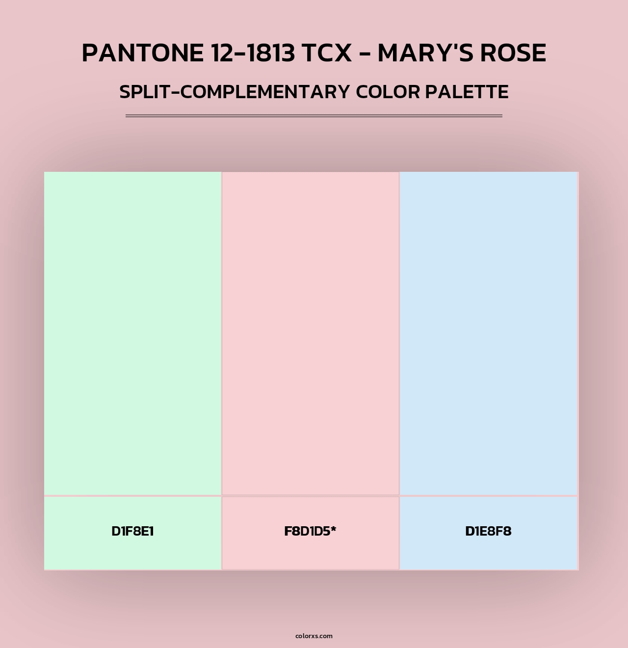 PANTONE 12-1813 TCX - Mary's Rose color palettes - colorxs.com