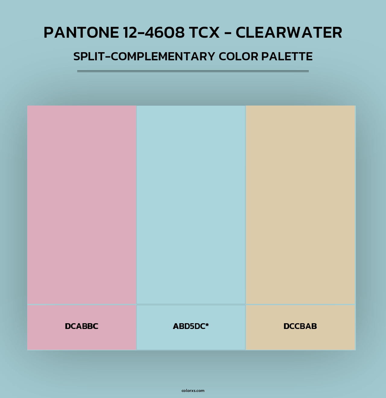 PANTONE 12-4608 TCX - Clearwater color palettes - colorxs.com