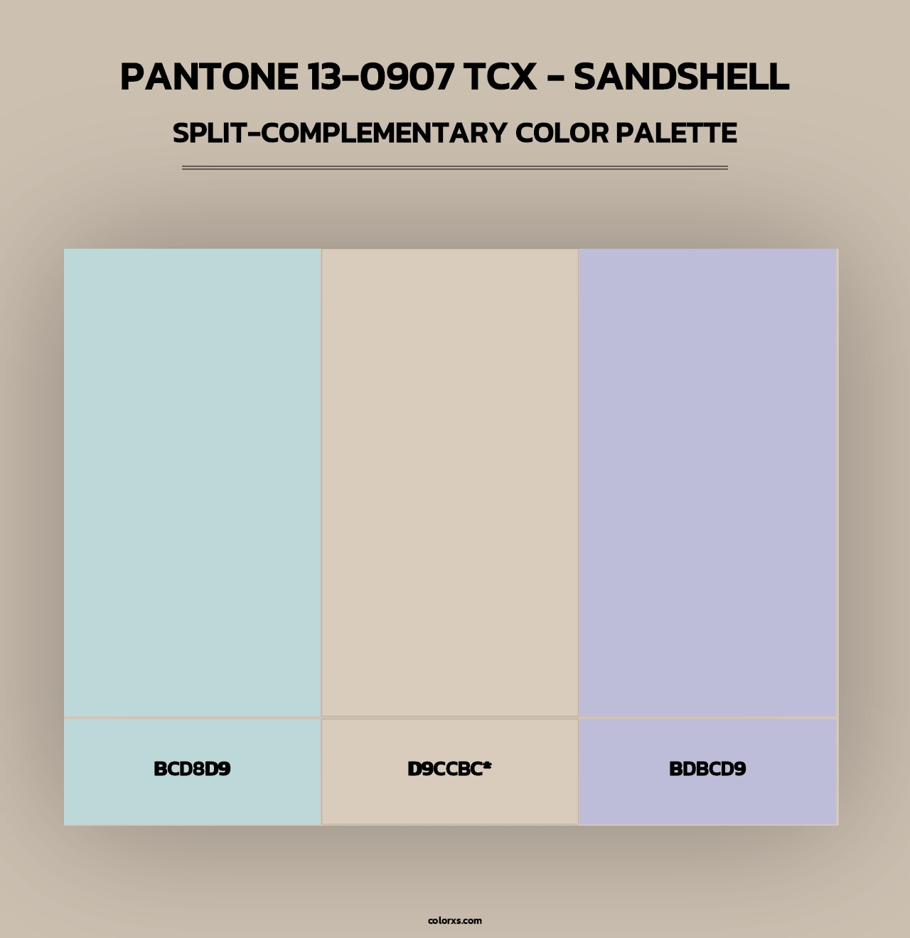 PANTONE 13-0907 TCX - Sandshell color palettes - colorxs.com