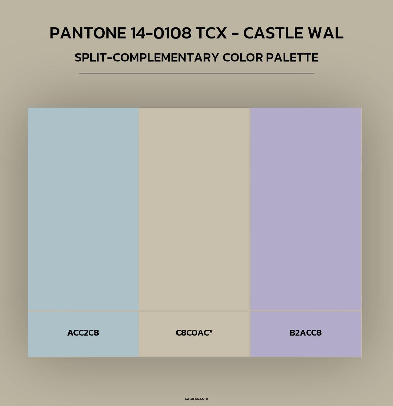 PANTONE 14-0108 TCX - Castle Wal color palettes - colorxs.com