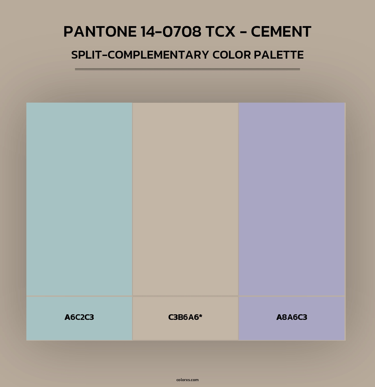 PANTONE 14-0708 TCX - Cement color palettes - colorxs.com