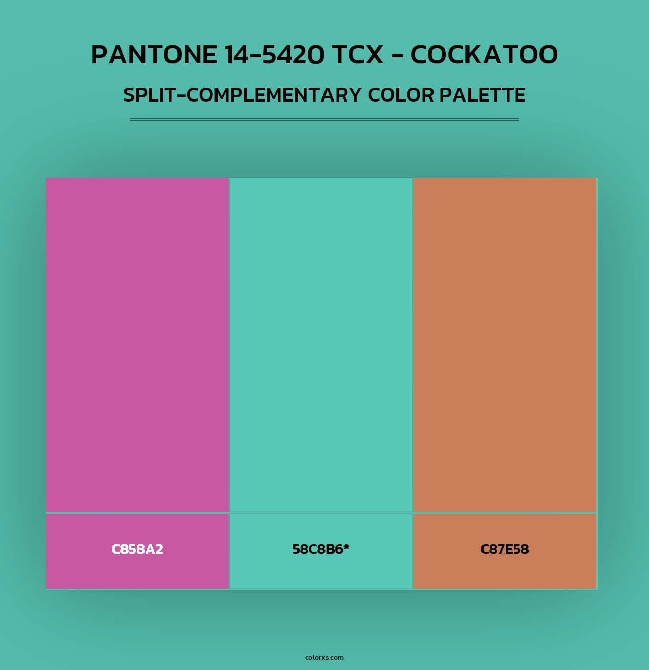PANTONE 14-5420 TCX - Cockatoo color palettes - colorxs.com