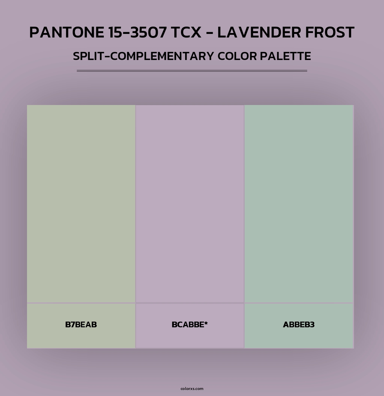 PANTONE 15-3507 TCX - Lavender Frost color palettes - colorxs.com