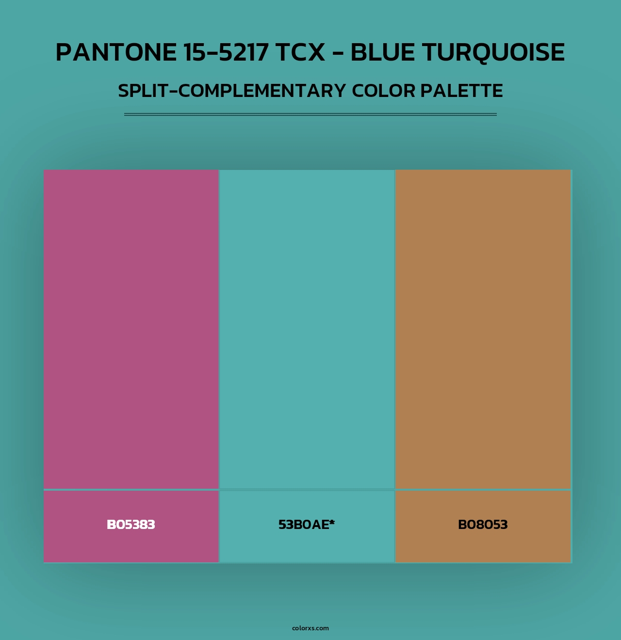 PANTONE 15-5217 TCX - Blue Turquoise color palettes - colorxs.com