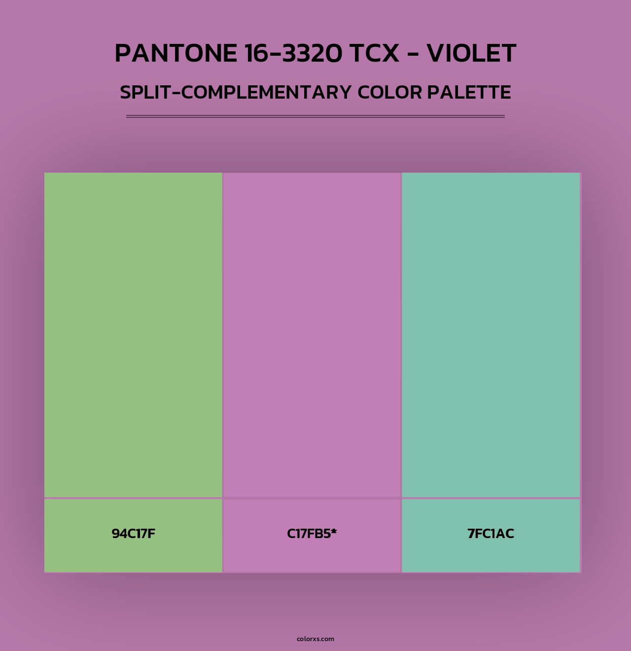 PANTONE 16-3320 TCX - Violet color palettes - colorxs.com